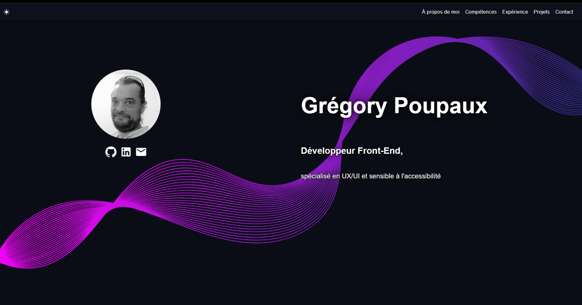 Grégory Poupaux - Développeur Front-End